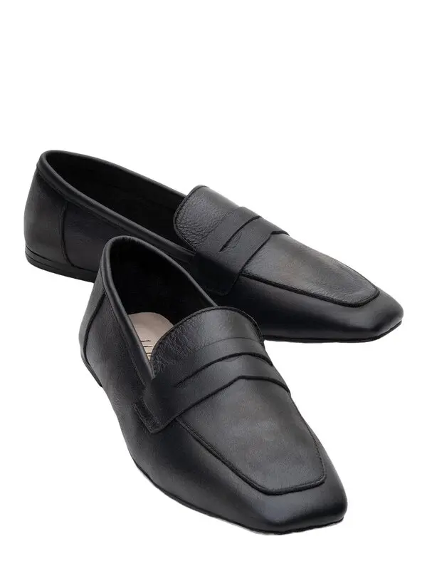 FOREVER & ALWAYS SHOES Morne Nappa Leather Loafers - Black Leather