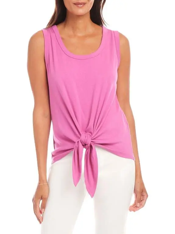 Karen Kane Tie Front Tank - Tulip