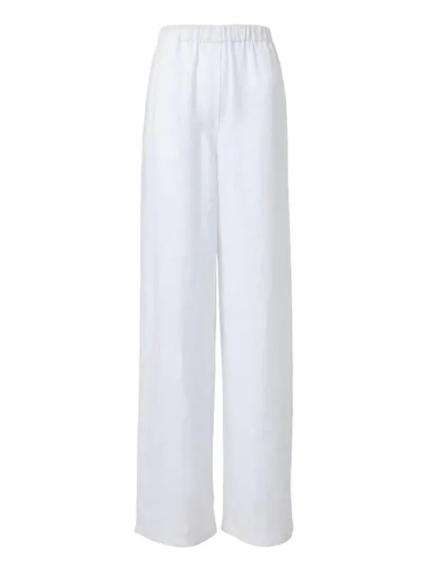 Loro Piana Valerio High-rise Wide-leg Linen Pants - White