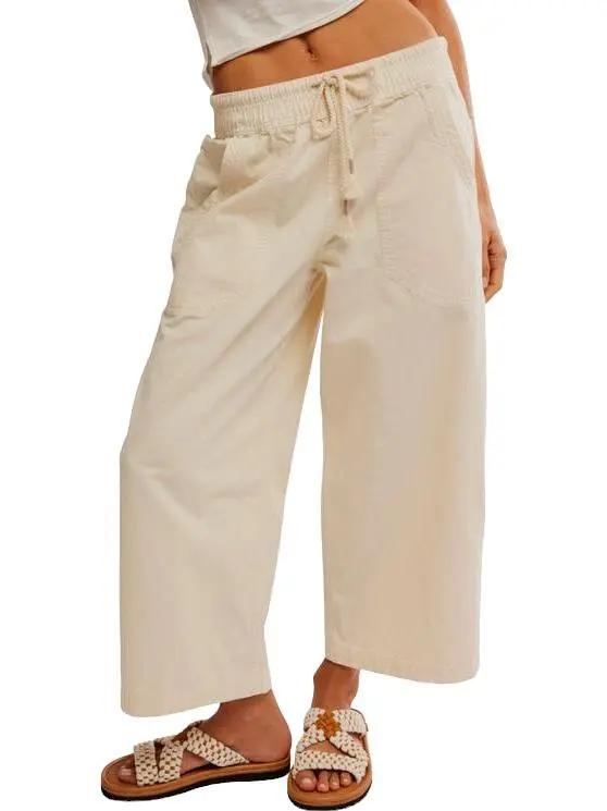 Free People Easy Peasy Wide Leg Drawstring Pants - Irie