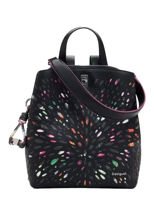 Desigual Mini Faux Leather Backpack - Black