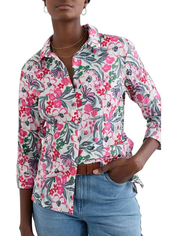 SEASALT CORNWALL Larissa Floral Shirt - Garden Flowers Tulip