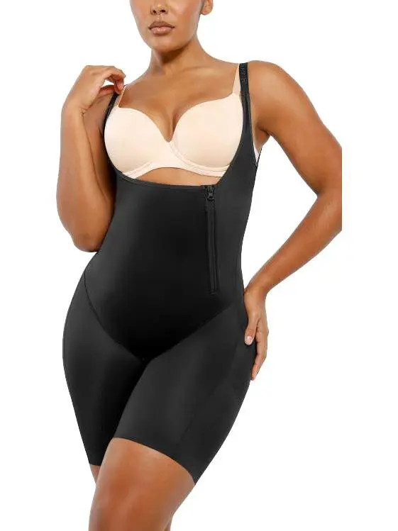 SHAPELLX Open Bust Butt-lifting Bodysuit - Onyx Black
