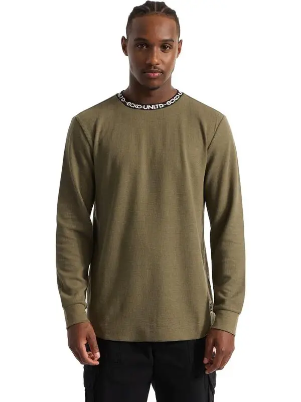 ECKO UNLTD. Keep Your Head Up Thermal Top - Olive