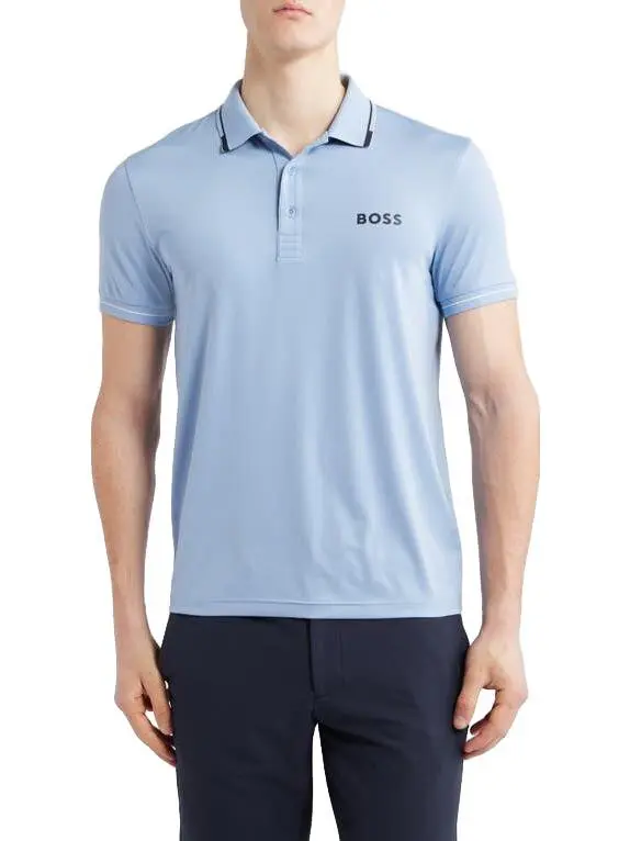 BOSS Paul Pro Active Performance Polo - Open Blue