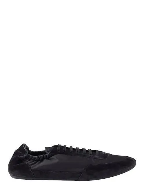 Prada Collapse Re-nylon And Suede Low-top Trainers - Black