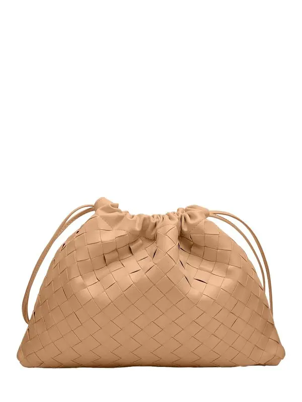 Bottega Veneta Intrecciato Leather Pouch - Biscuit