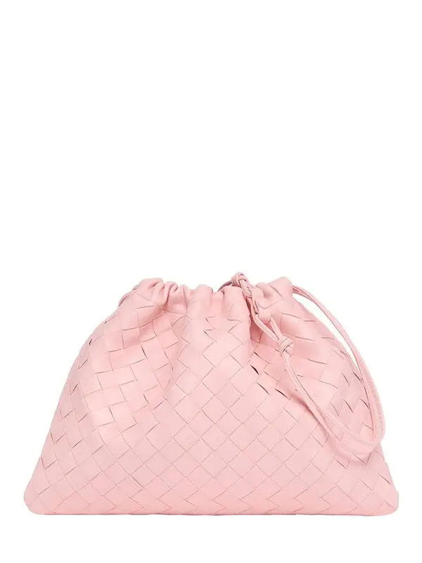 Bottega Veneta Intrecciato Leather Pouch - Rose