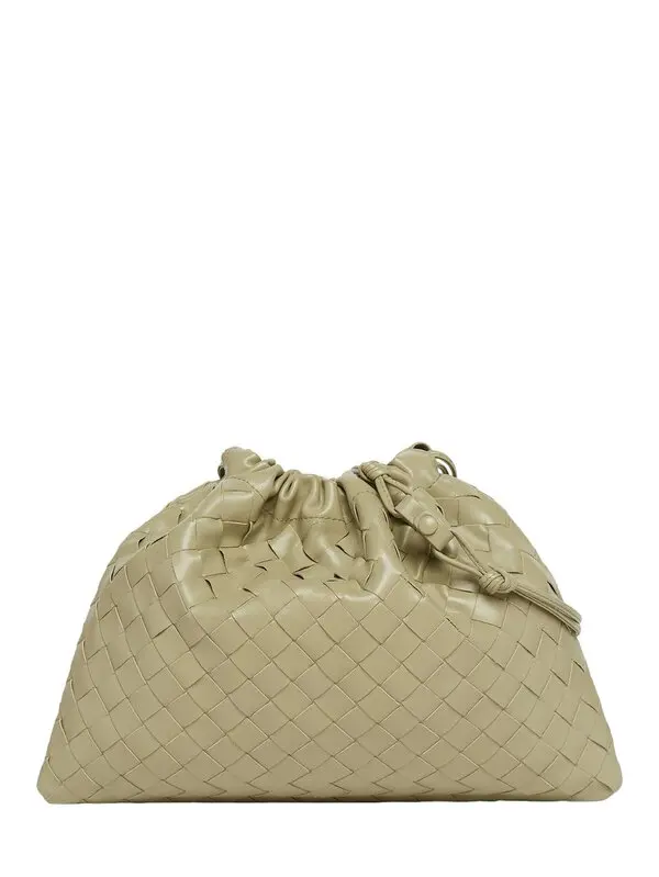 Bottega Veneta Intrecciato Leather Pouch - Travertine