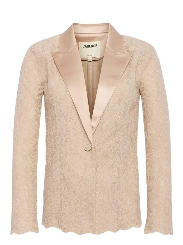 L'Agence Clementine Lace Blazer - Doeskin