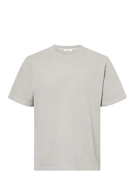 AGOLDE Asha Mock-neck Cotton-t-shirt - Reflect (taupe)