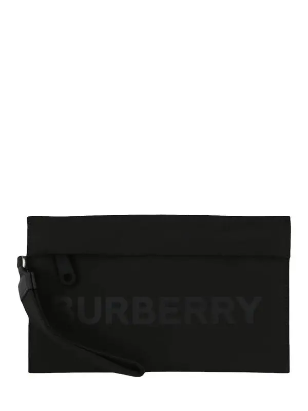 Burberry Logo Nylon Pouch - Black