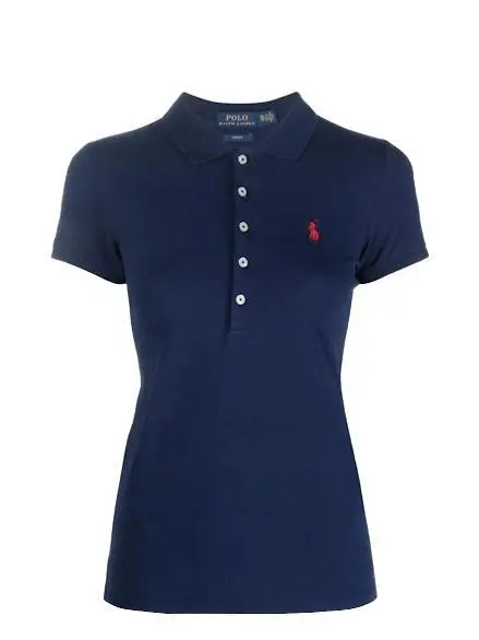 Polo Ralph Lauren Julie Short Sleeve Polo Shirt - Newport Navy Blue