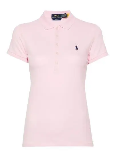 Polo Ralph Lauren Stretch Mesh Julie Polo Shirt - Sunkissed Pink