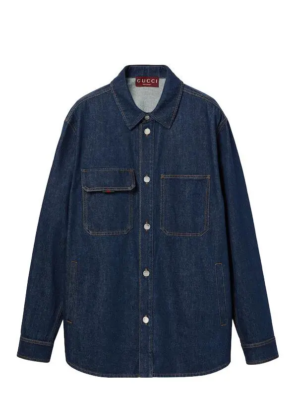Gucci Relaxed Fit Denim Shirt - Blue
