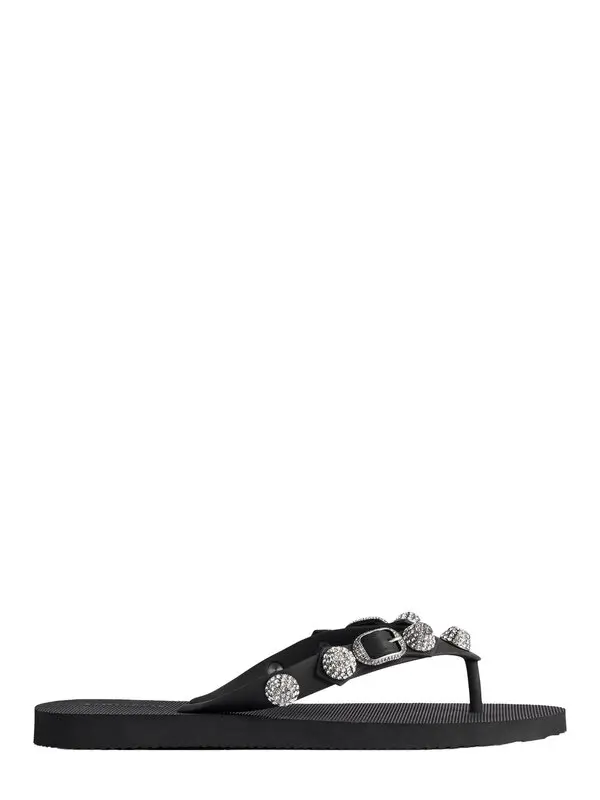 Balenciaga Cagole Thong Sandal - Black