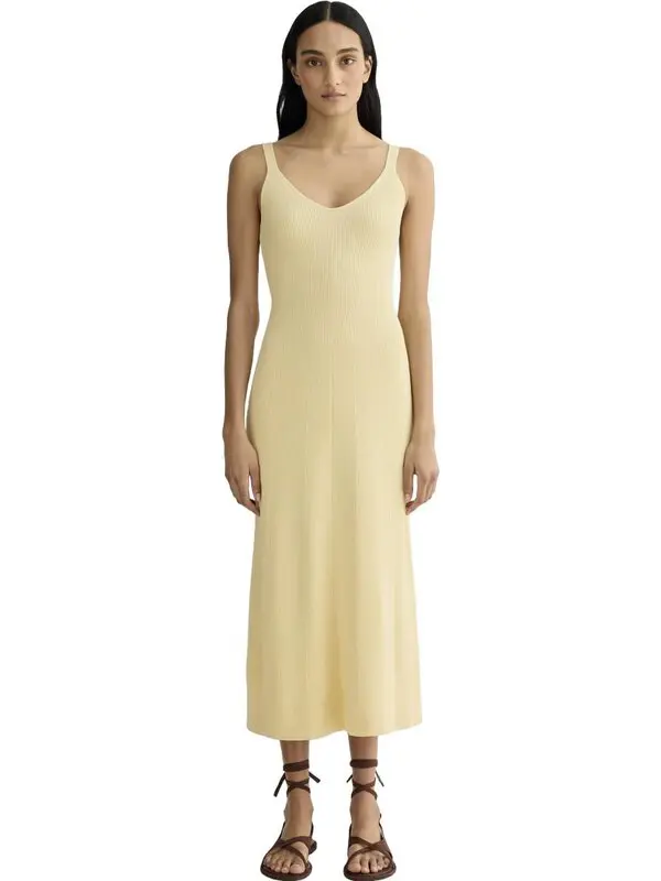 Everlane Fine Knit Cami Midi Dress - Banana Crepe