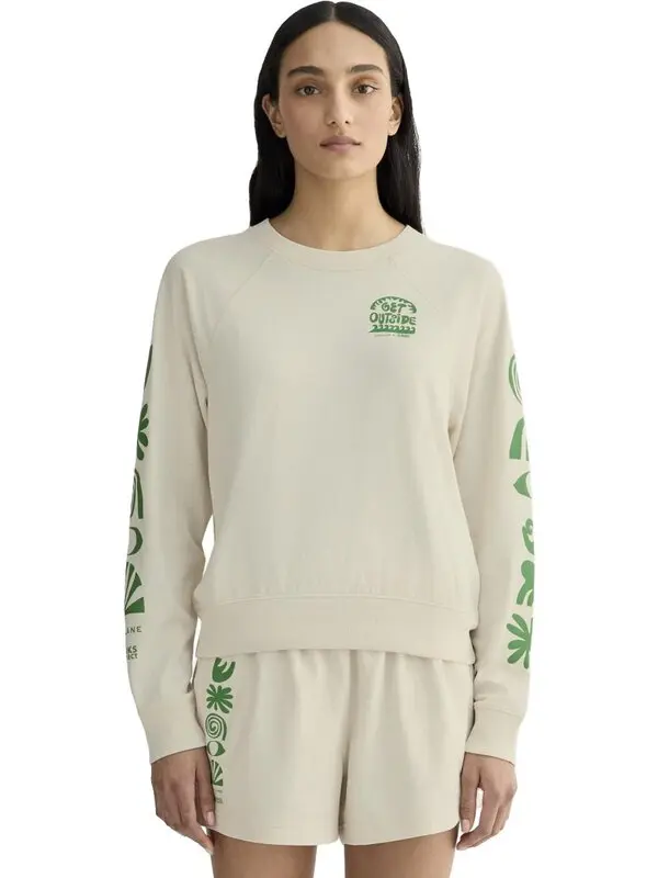 Everlane X Parks Project Off-duty Long-sleeve T-shirt - Natural / Green