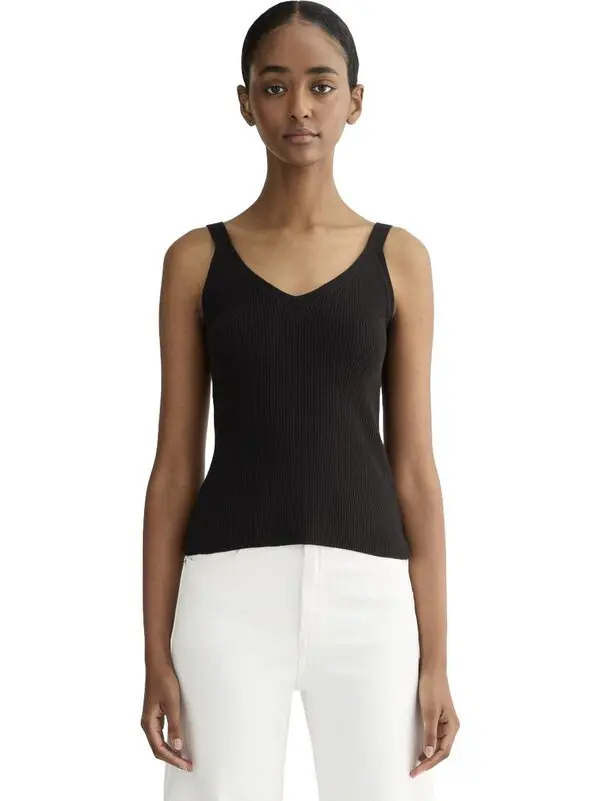 Everlane Fine Knit Cami Top - Black