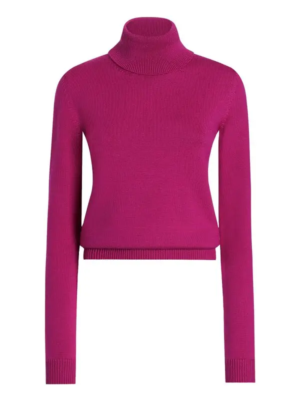 Dolce & Gabbana Wool Turtle-neck Sweater - Pink