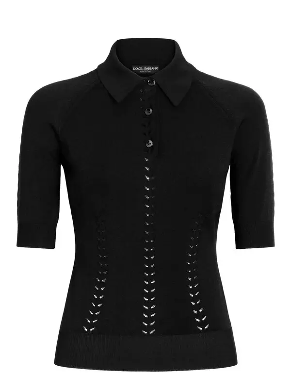 Dolce & Gabbana Viscose Polo-shirt - Black