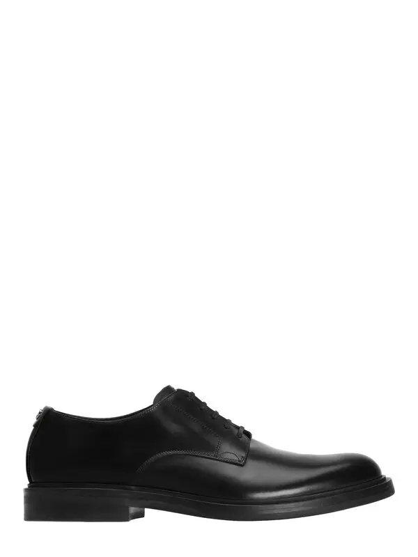 Dolce & Gabbana Brushed Calfskin Derby Shoes - Black