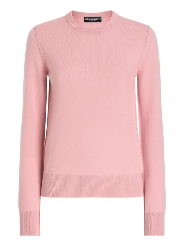 Dolce & Gabbana Cashmere Sweater With Inside-out Seams - Pink