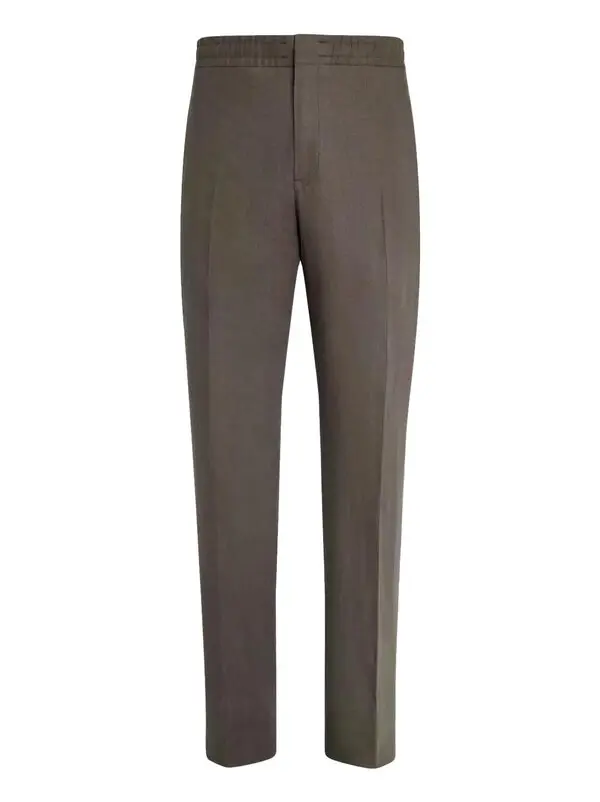 Zegna Oasi Lino Trousers - Brown