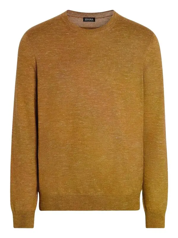 Zegna Mélange Crew-neck Sweater - Yellow