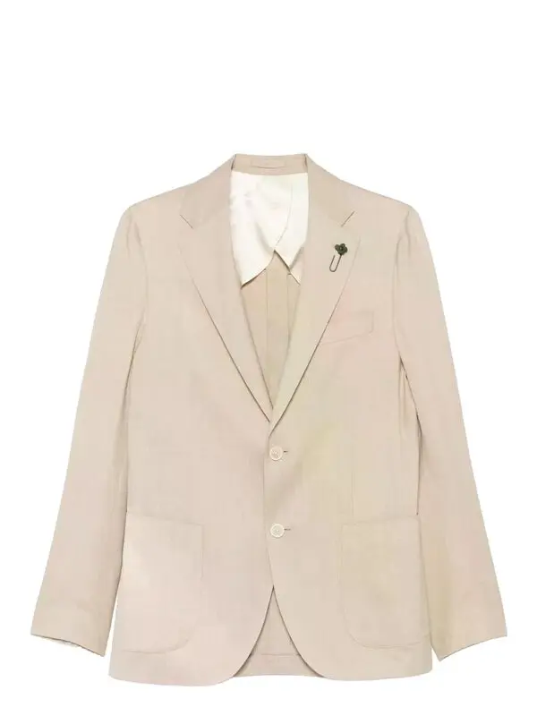 LARDINI Single-breasted Blazer - Neutrals