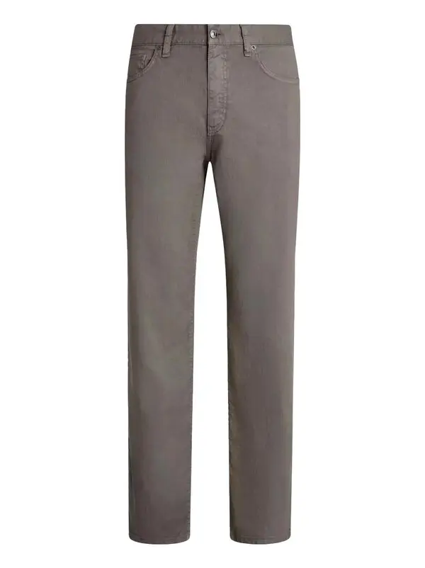 Zegna Roccia Straight Leg Jeans - Brown