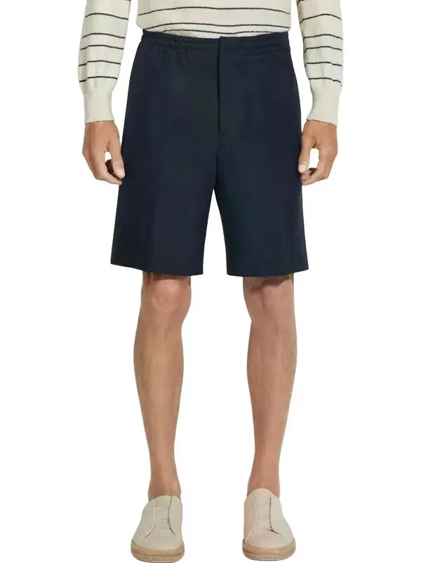Zegna Oasi Lino Shorts - Blue
