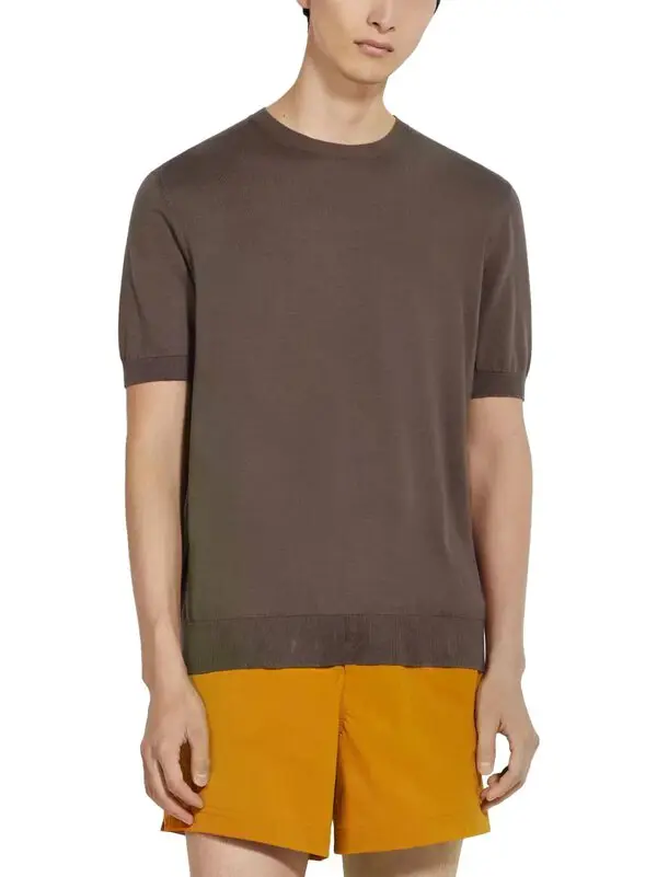 Zegna Cotton T-shirt - Brown