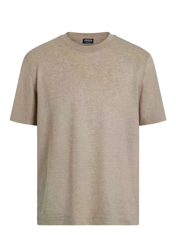 Zegna Oasi Lino T-shirt - Neutrals