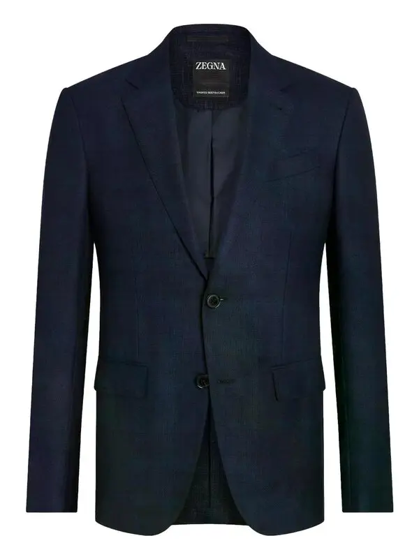 Zegna Trofeo Seersucker Blazer - Blue
