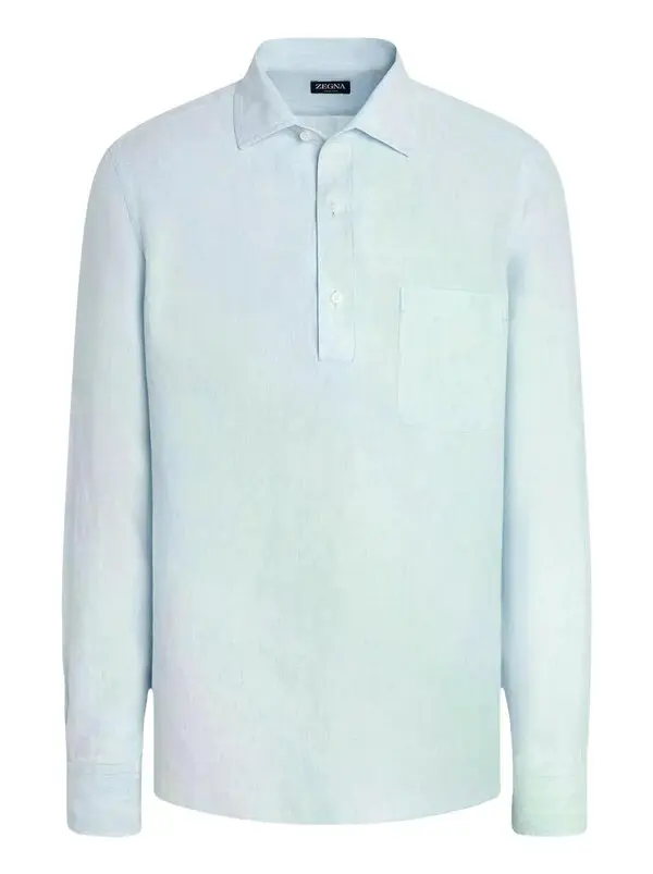 Zegna Oasi Lino Shirt - Blue