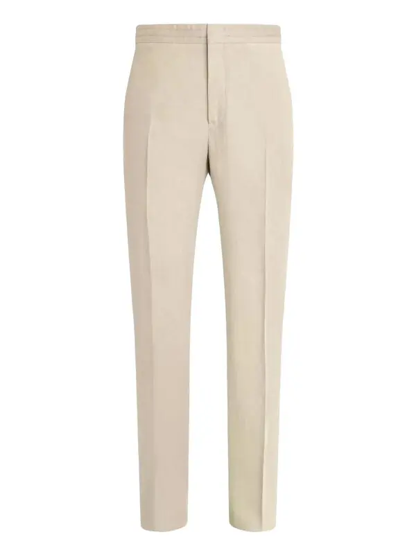 Zegna Oasi Lino Trousers - Neutrals