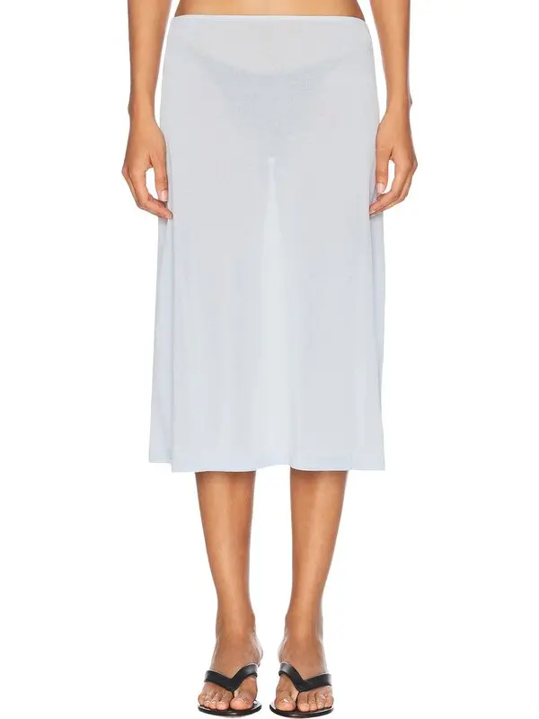 ZIAH Sheer Knit Skirt - Misty Blue