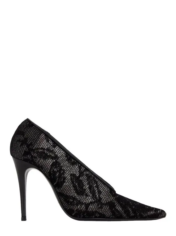 Magda Butrym Floral Pointed Pump - Black