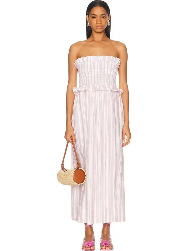 Posse Coby Strapless Dress - Vintage Stripe