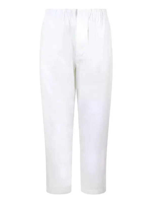 LOW BRAND Cotton Straight-leg Trousers - White