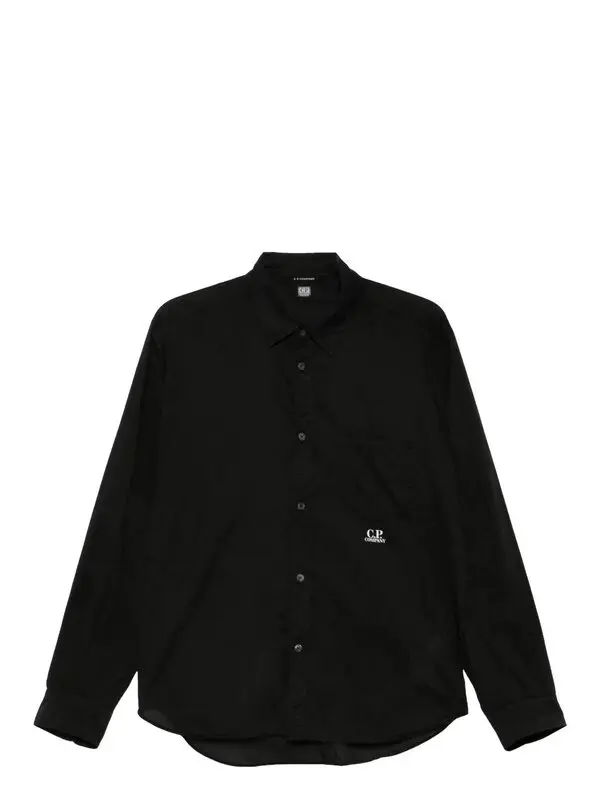 C.P. COMPANY Logo-print Shirt - Black
