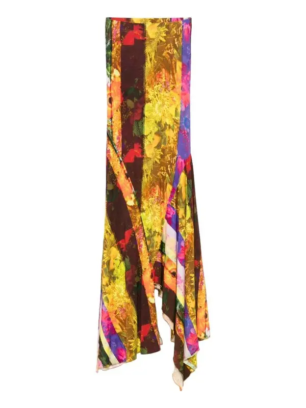 BARBARA BOLOGNA Printed Maxi Skirt - Brown