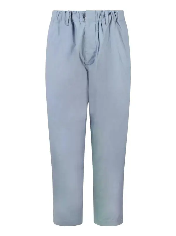 LOW BRAND Cotton Straight-leg Trousers - Blue