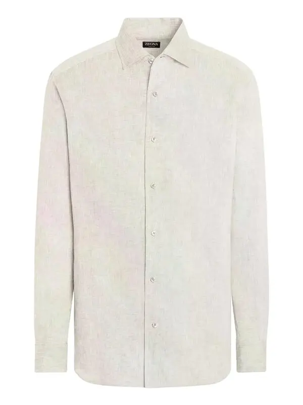 Zegna Oasi Lino Shirt - Neutrals