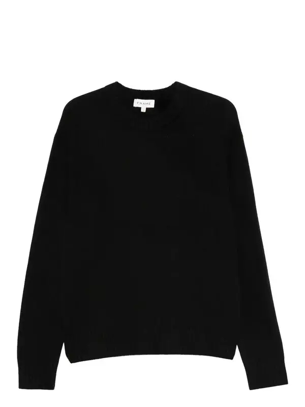 FRAME Cashmere Crew-neck Pullover - Black