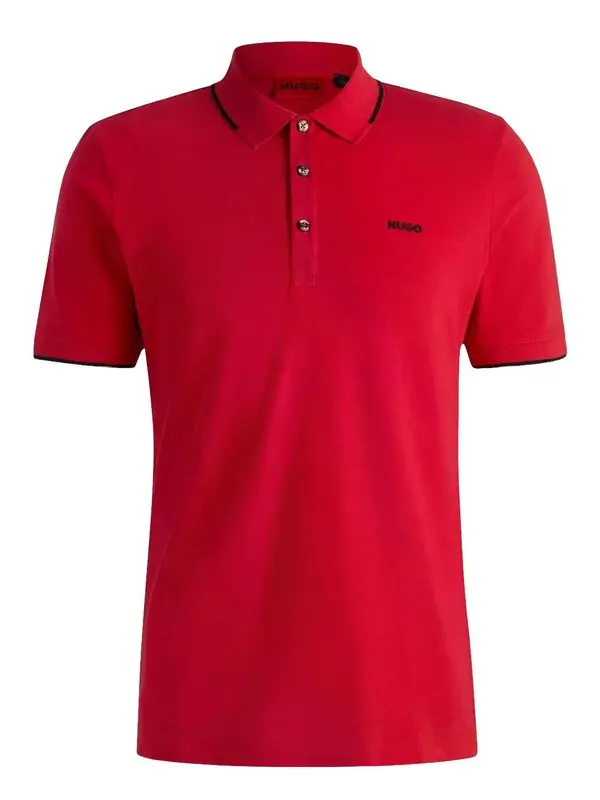 Hugo Logo-print Polo Shirt - Red