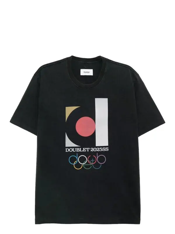 DOUBLET Graphic-print T-shirt - Black
