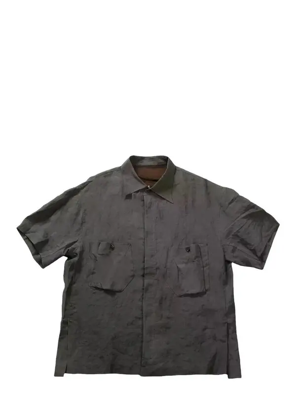 ZIGGY CHEN Short-sleeve Utility Shirt - Grey