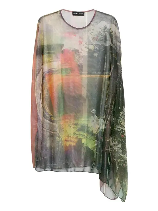 BARBARA BOLOGNA Printed Cape - Green